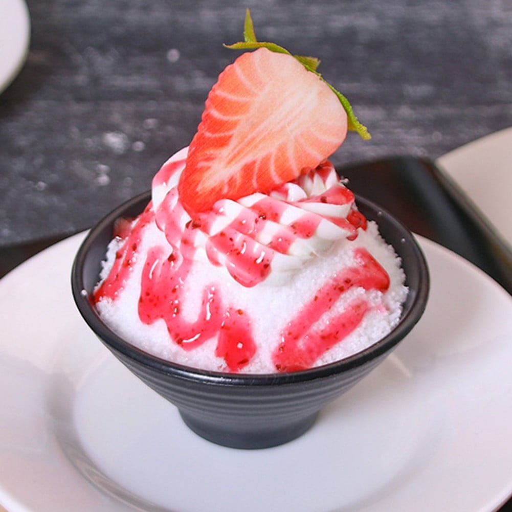 Realistic Simulated Smoothie Bowl Ice Cream Model 7x7cm PVC Food Prop ...