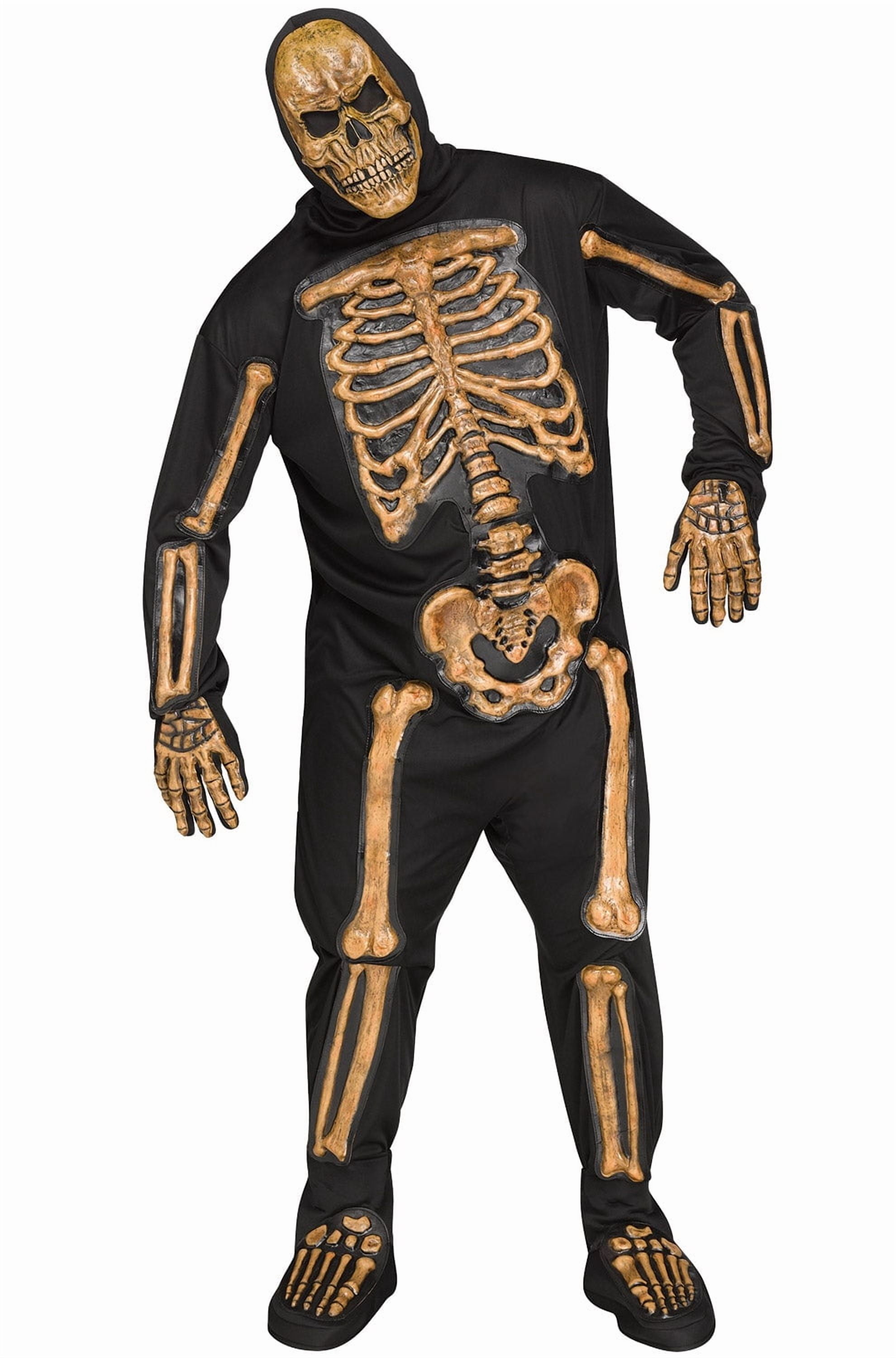 Realistic Skele-Bones Plus Size Adult Costume - Walmart.com