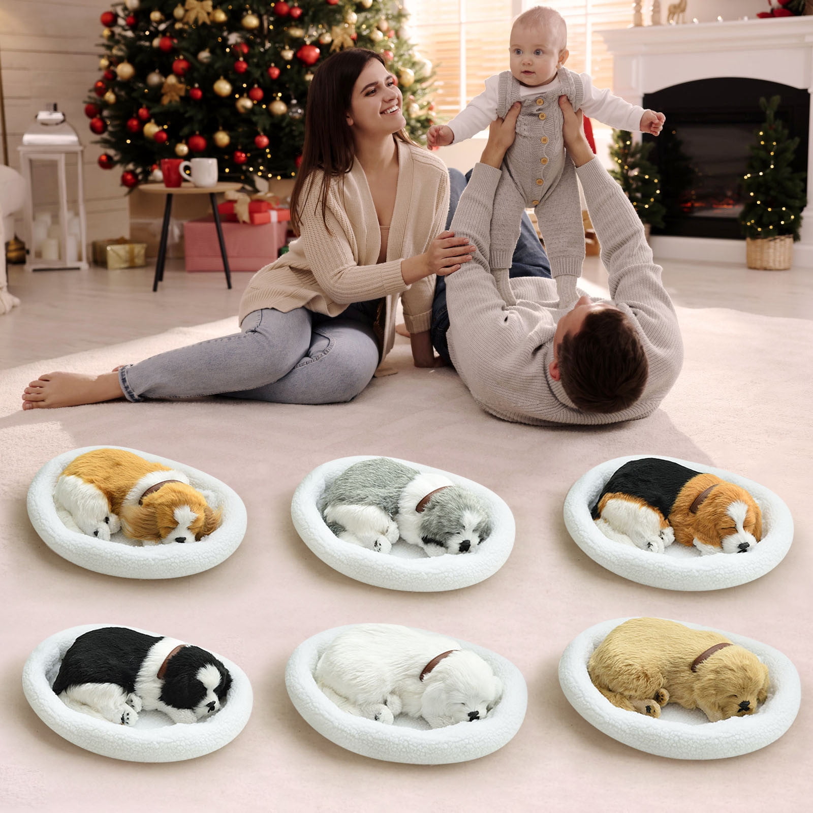 Realistic Sleeping Breathing Dog Toy with Sound & Motion - Lifelike ...