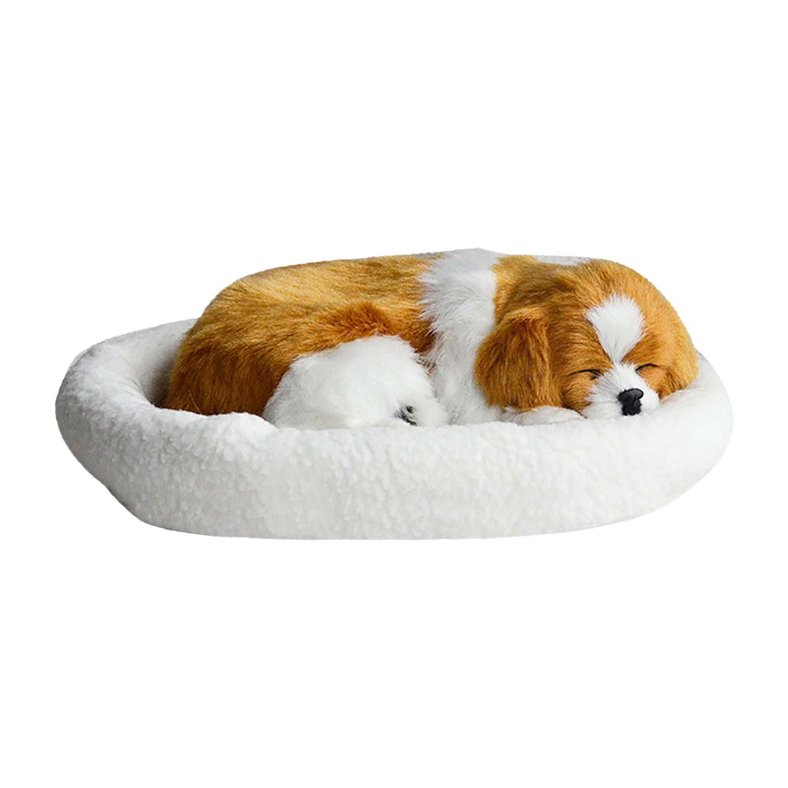 Realistic Sleeping Plush Breathing Dog Furry Dog With Mat Creative ...