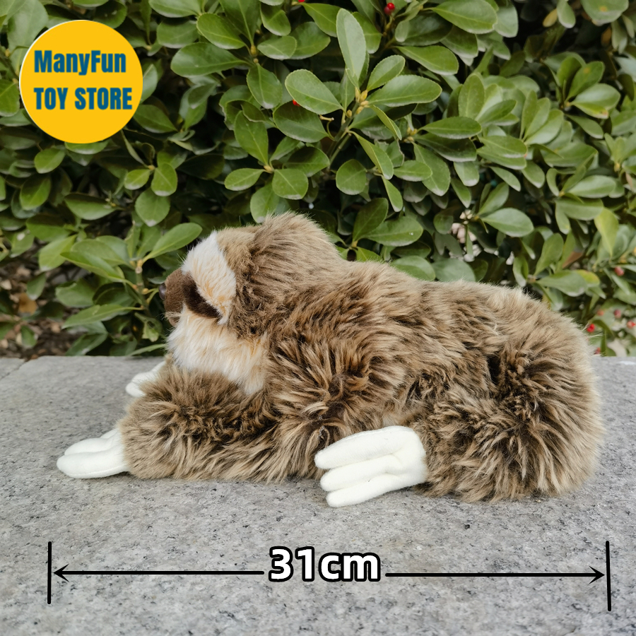 Realistic Sloth Puppets High Fidelity Cute Bradypode Plushie Folivora ...
