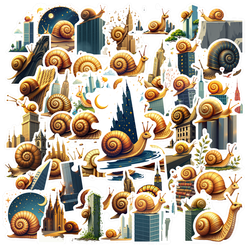 Realistic Snail Theme Stickers, Waterproof Snail Theme Sticker for ...