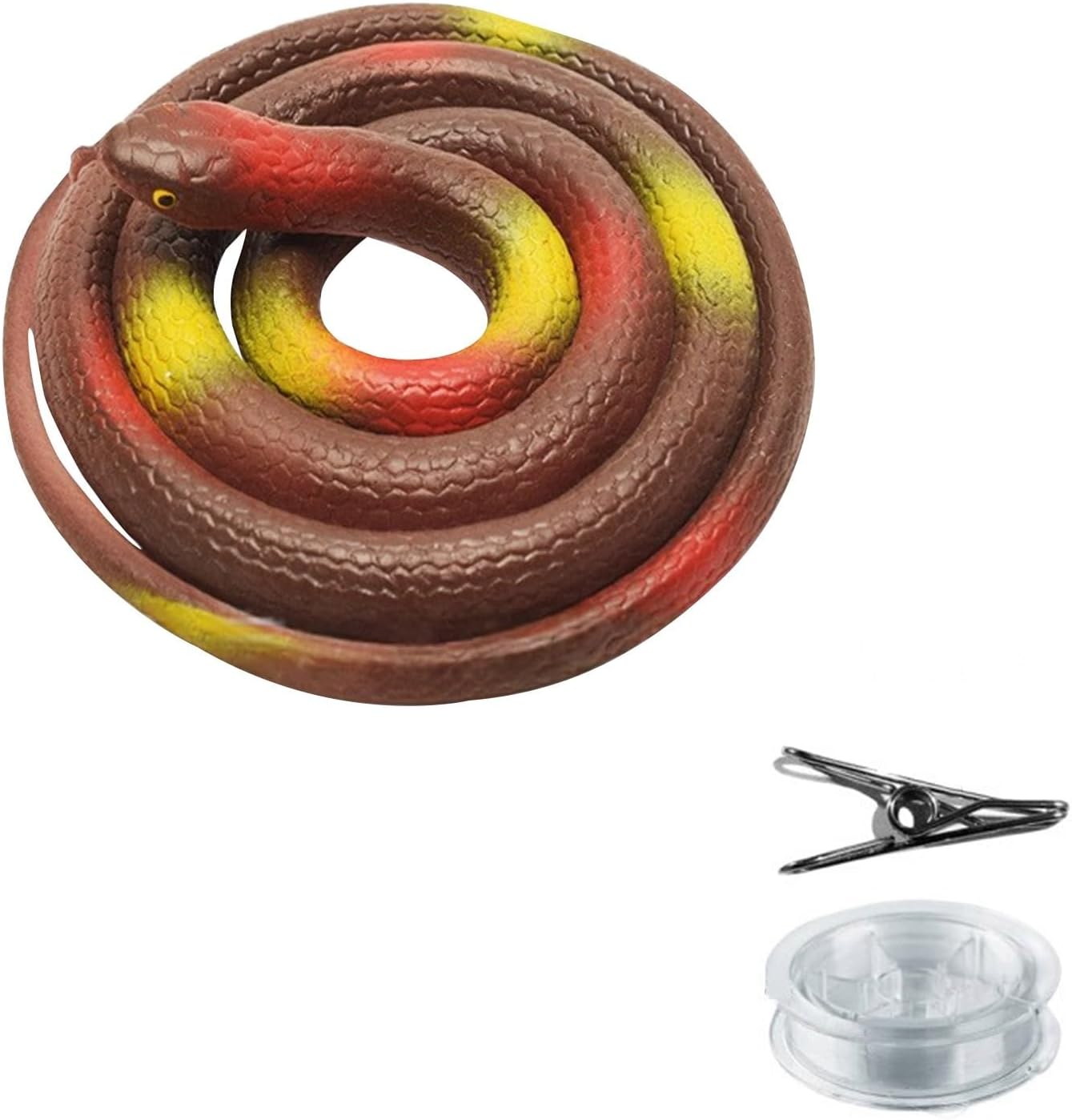 Realistic Snake Prop on String with Clip, Snake on A String Prank Props ...