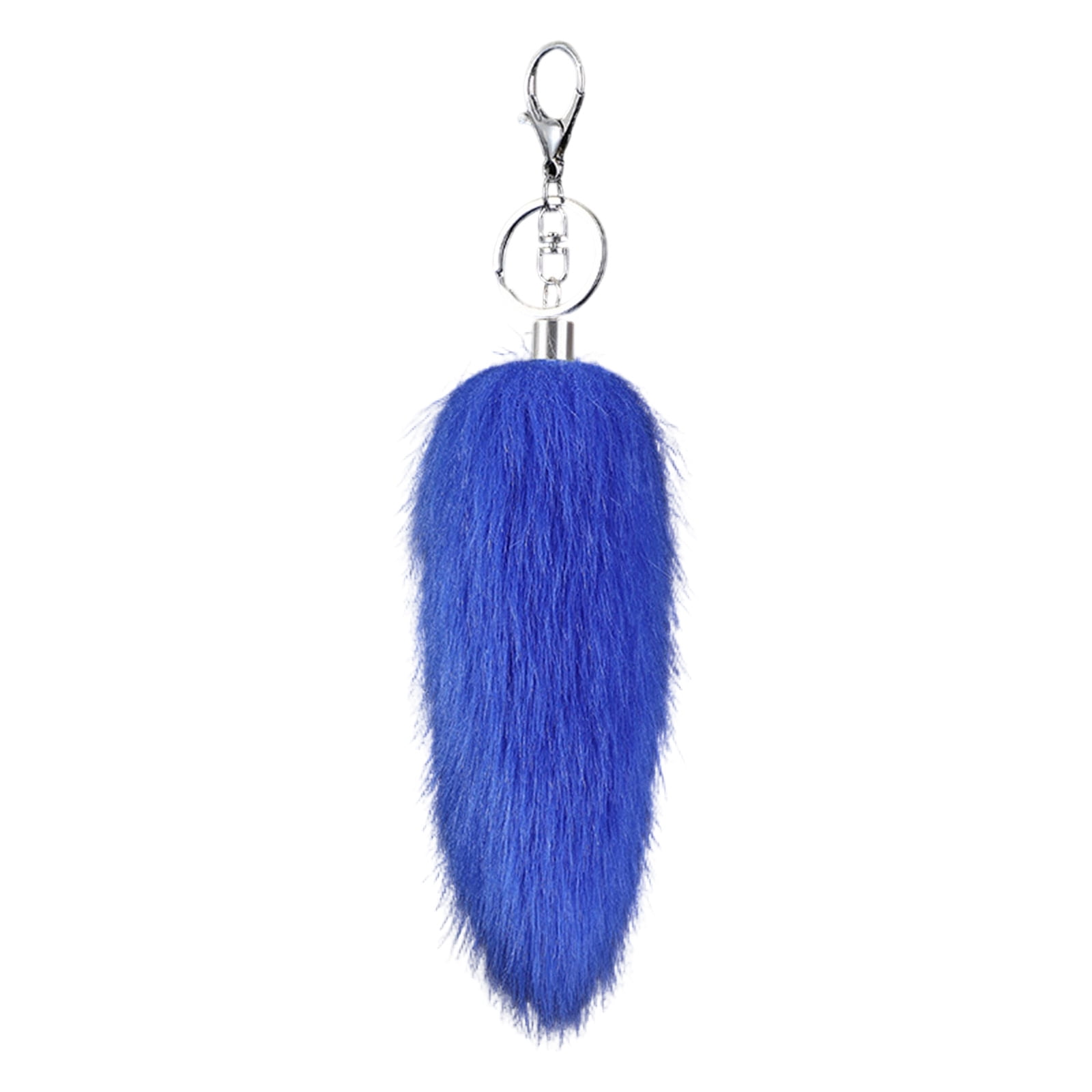 Realistic Soft Faux Furs Tail Keychain Trendy Bag Attachment Colorful ...