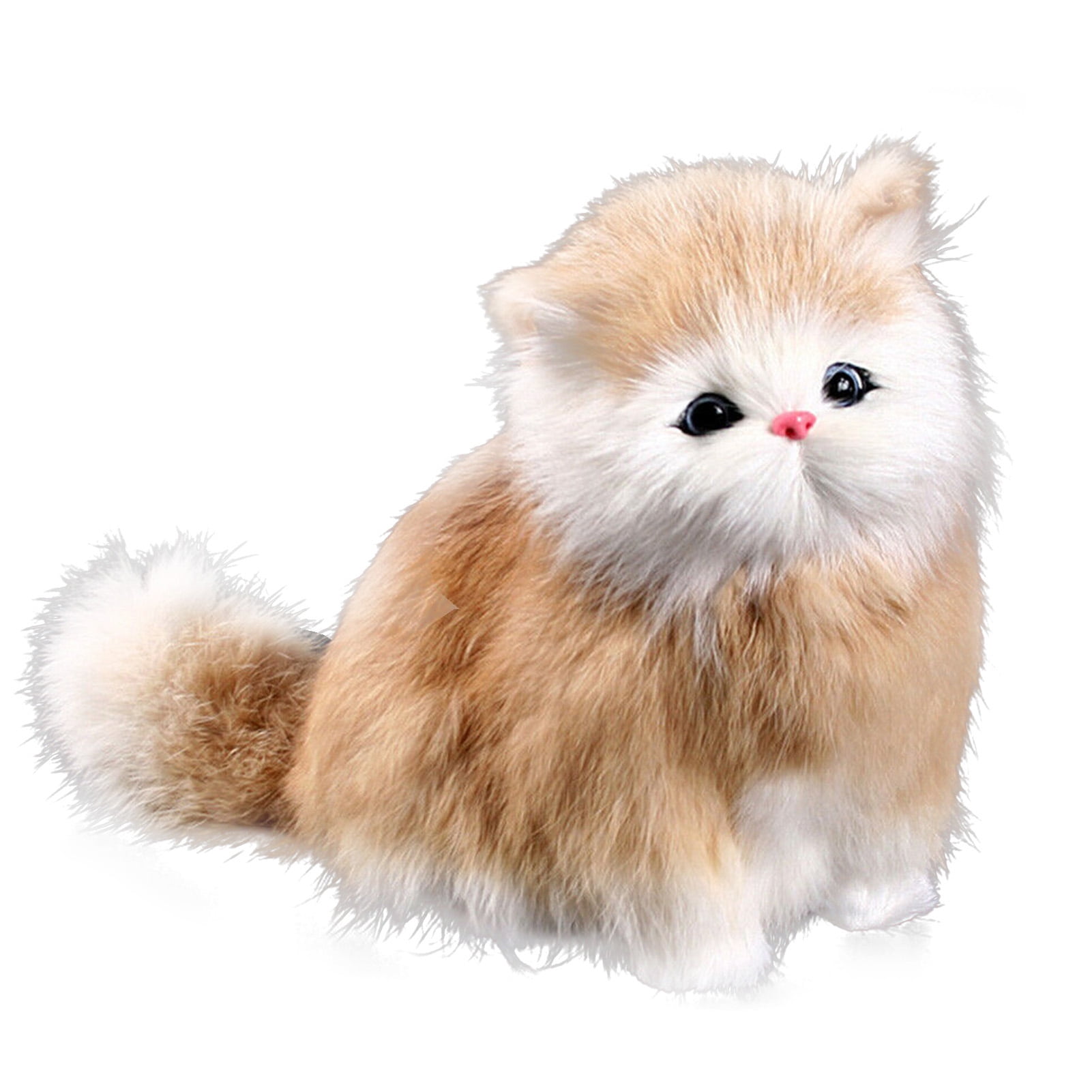Realistic Sounding Plushy Soft Stuffy Cat Shape Toy, Simulation Stuffed ...