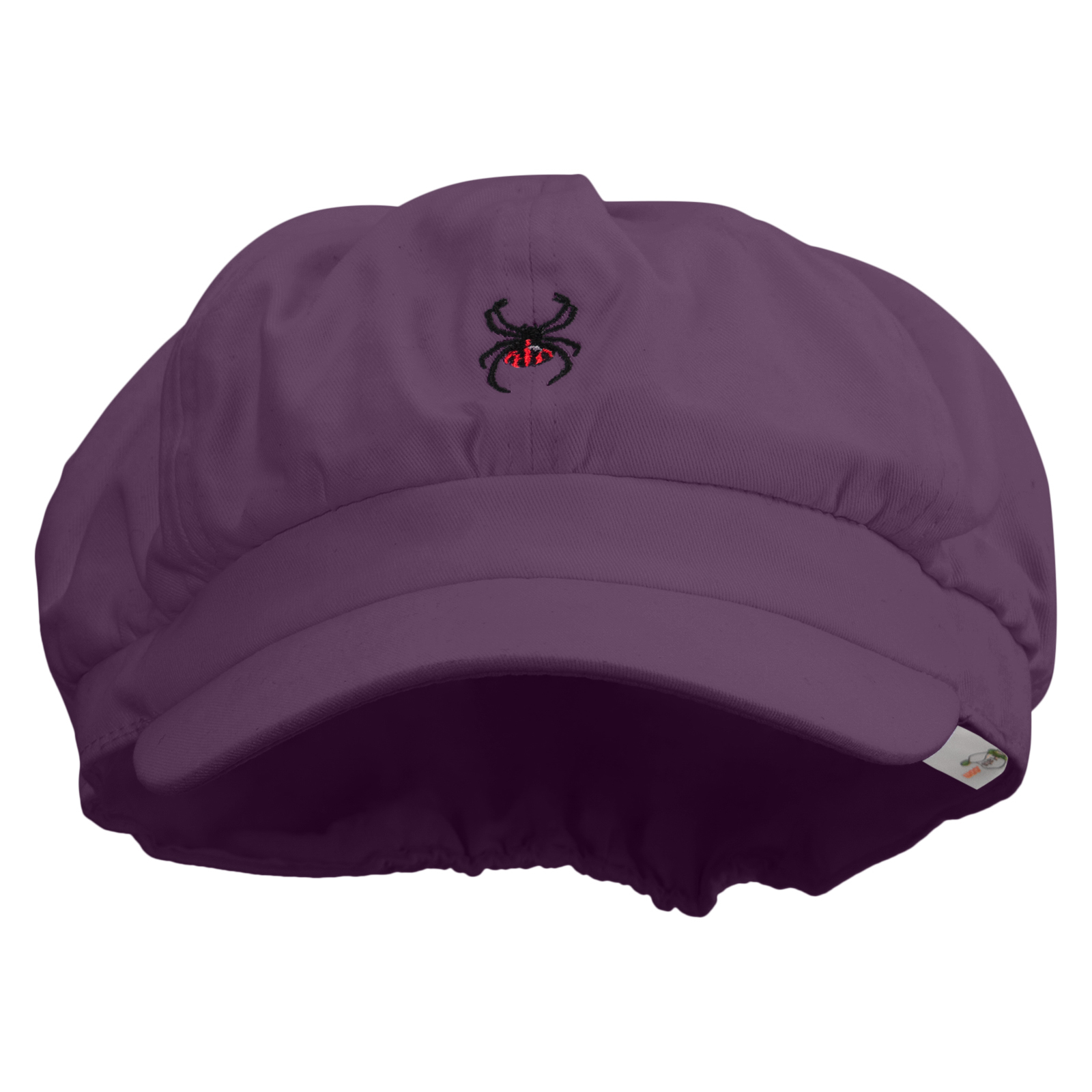Realistic Spiders Embroidered Cotton Elastic Big Size Newsboy Cap ...