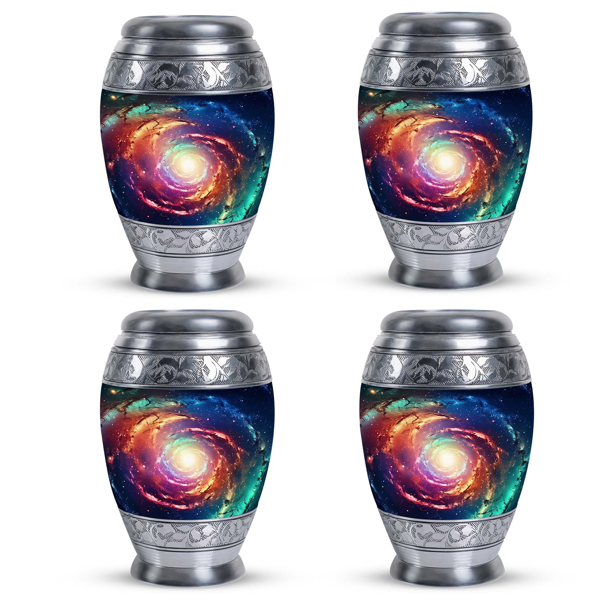 Realistic Spiral Galaxy Cosmic Curtains Over Mountain Pass Ceramic ...