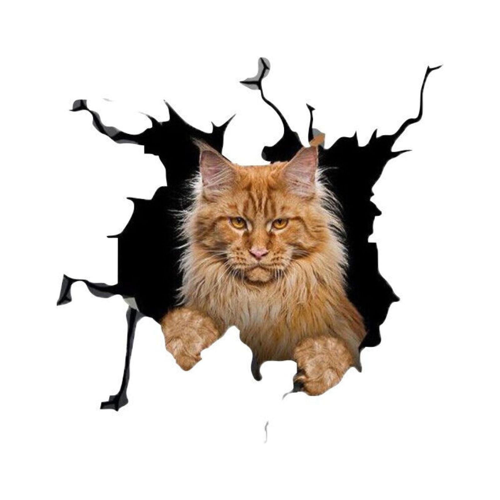 Cat Window Sticker Vehicle Body Decoration Vinyl Stickers 3D Stickers ...