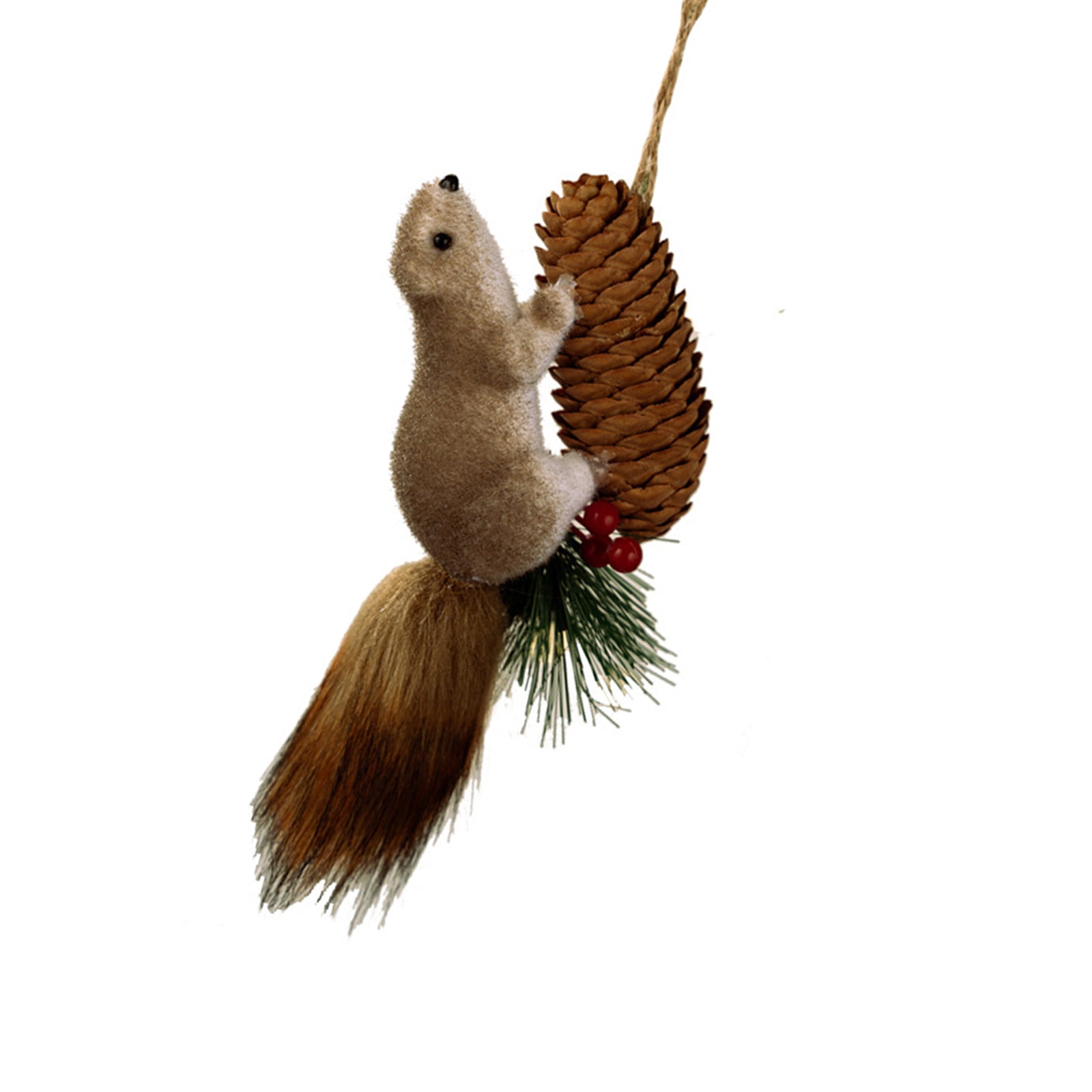 Realistic Squirrel Ornament With Pinecones Christmas Tree Artificial ...