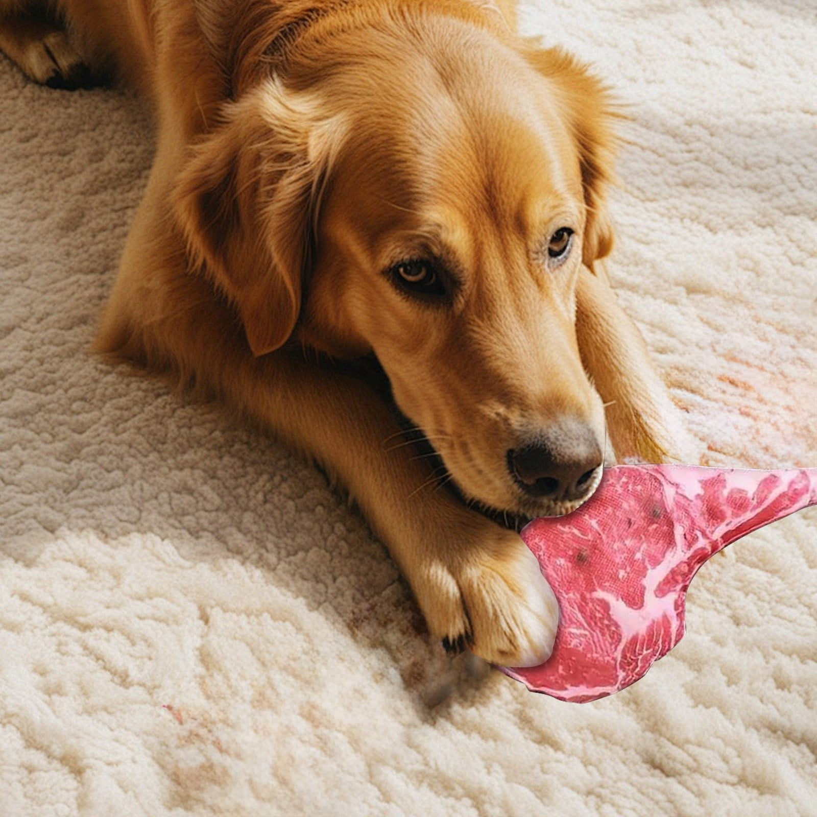 Realistic Steak Sound Toy for Cats & Dogs – Durable Chewable Pet Toy ...