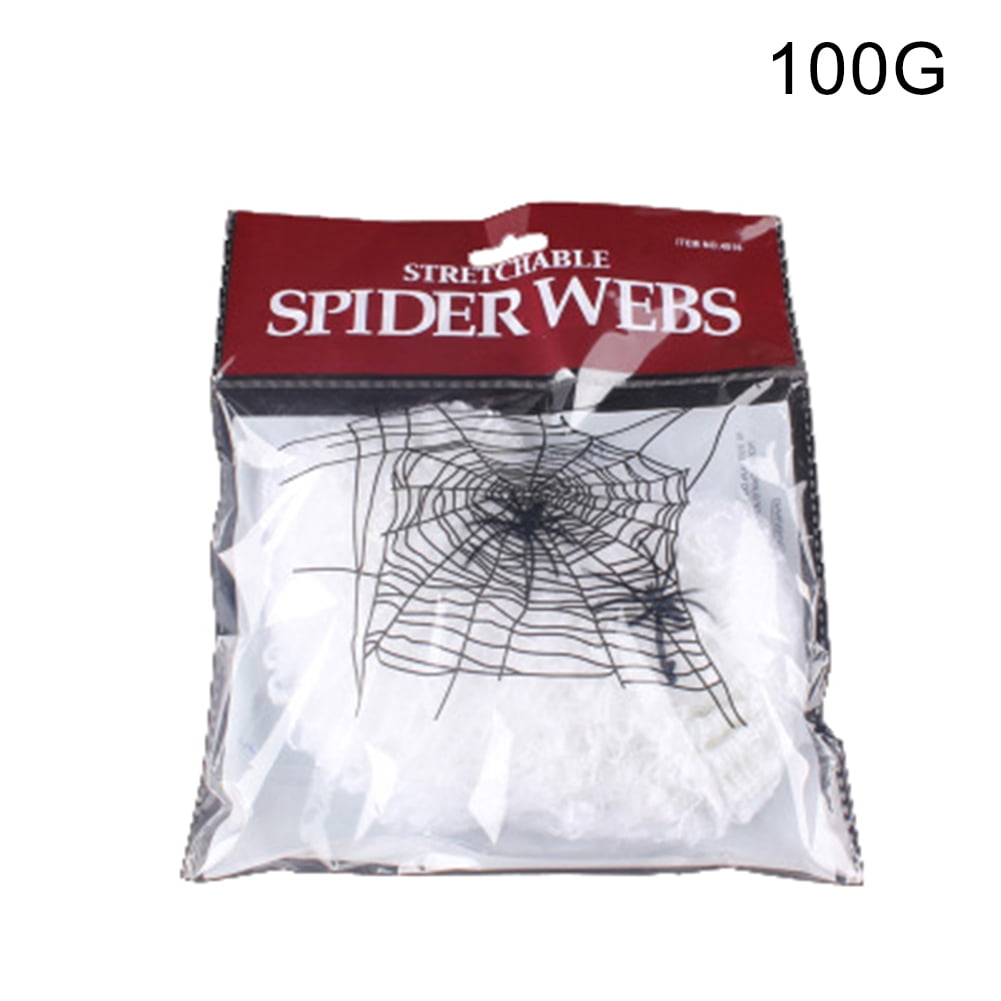 Realistic Stretchy Cobweb Spider Web Halloween Party Props Haunted ...