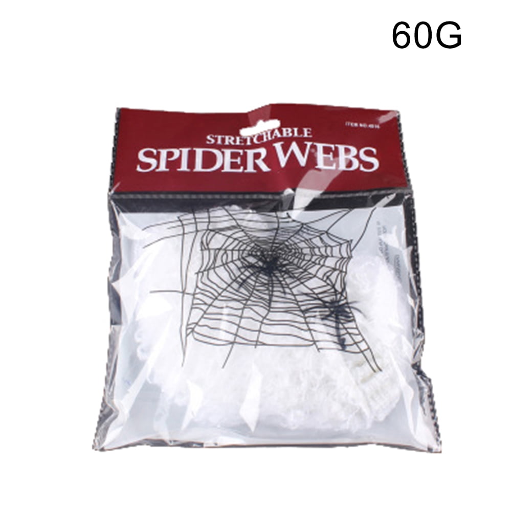 Realistic Stretchy Cobweb Spider Web Halloween Party Props Haunted ...