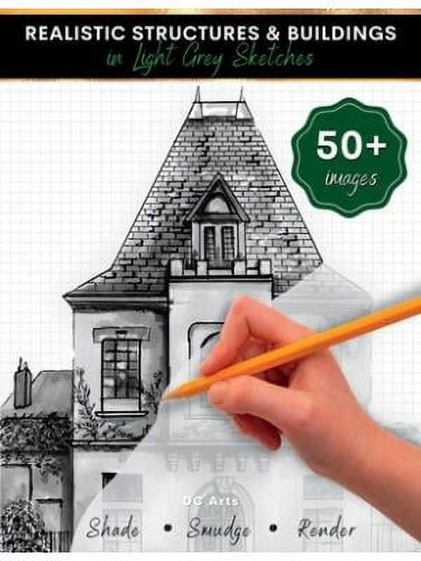 Realistic Structures & Buildings in Light Grey Sketches: Architecture ...