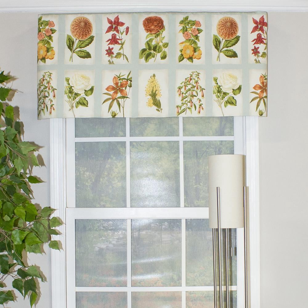 Realistic Study Tailored 3" Rod Pocket Valance 50" x 18" Robin's Egg by ...