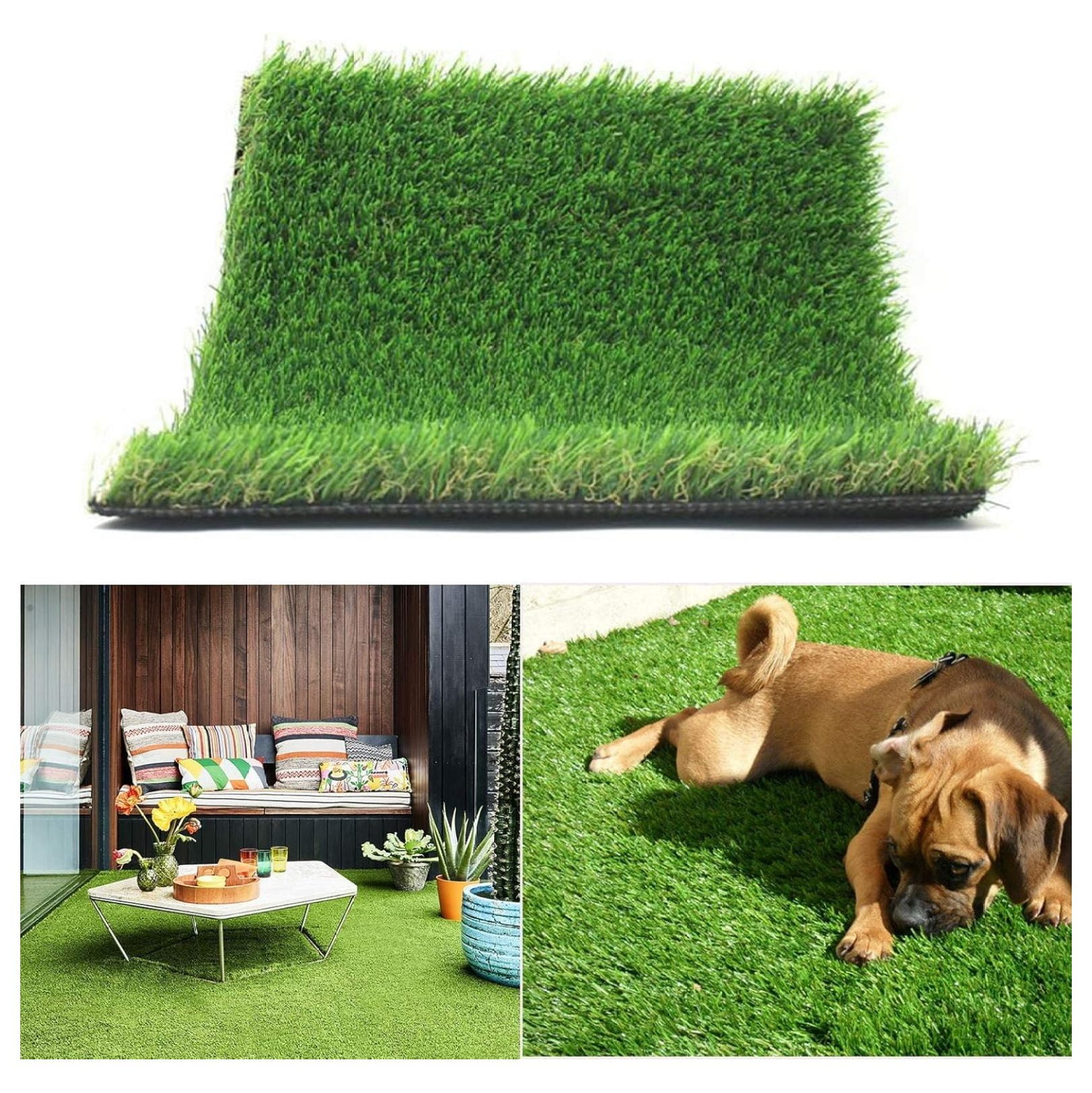 Realistic Thick Artificial Grass Turf Lawn -Indoor Outdoor Garden Lawn ...