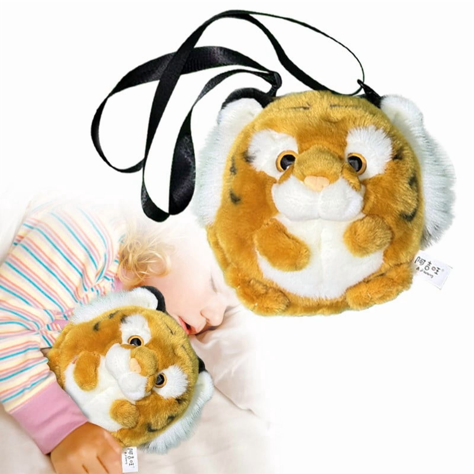 Realistic Tiger Crossbody Bag Soft Toy Purse For Kids Girls Boys Animal ...