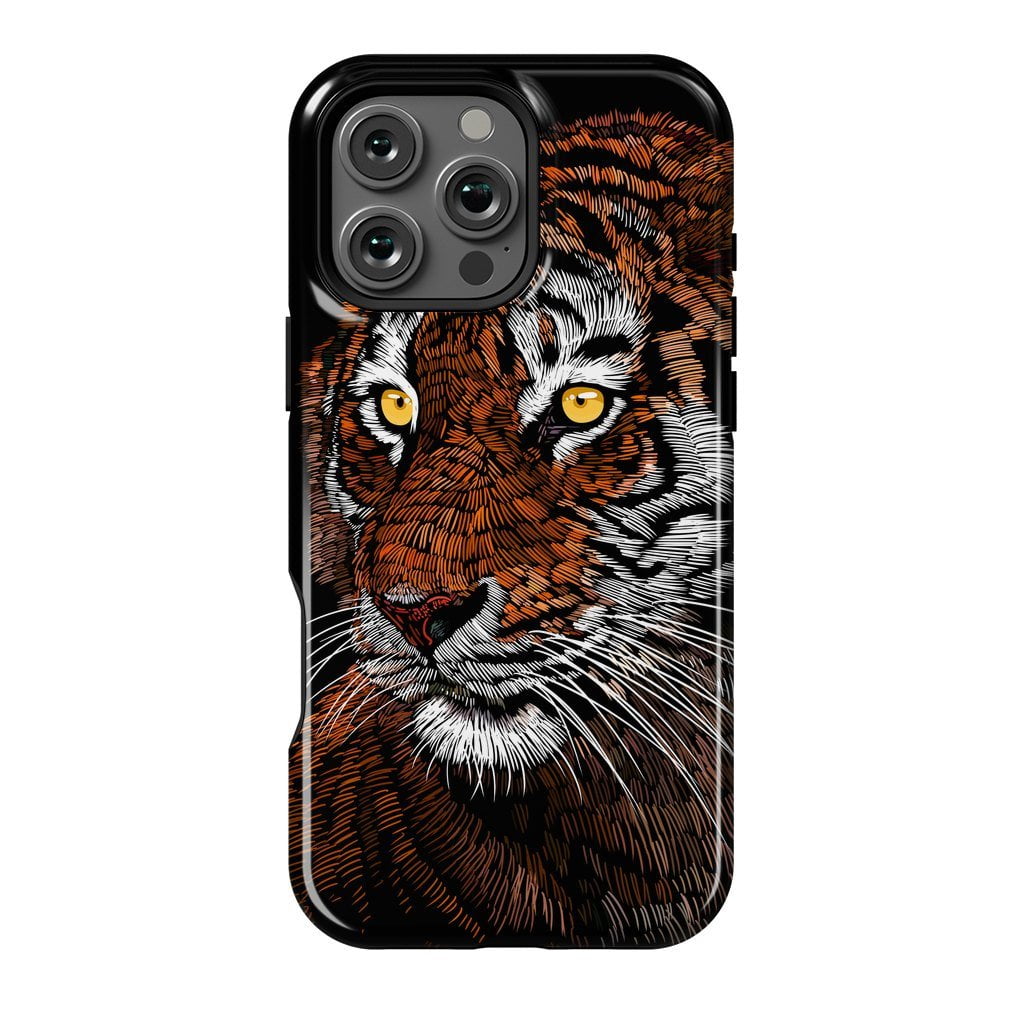 Realistic Tiger Jungle Wildlife Design for iPhone 11 to 17 Pro Max ...