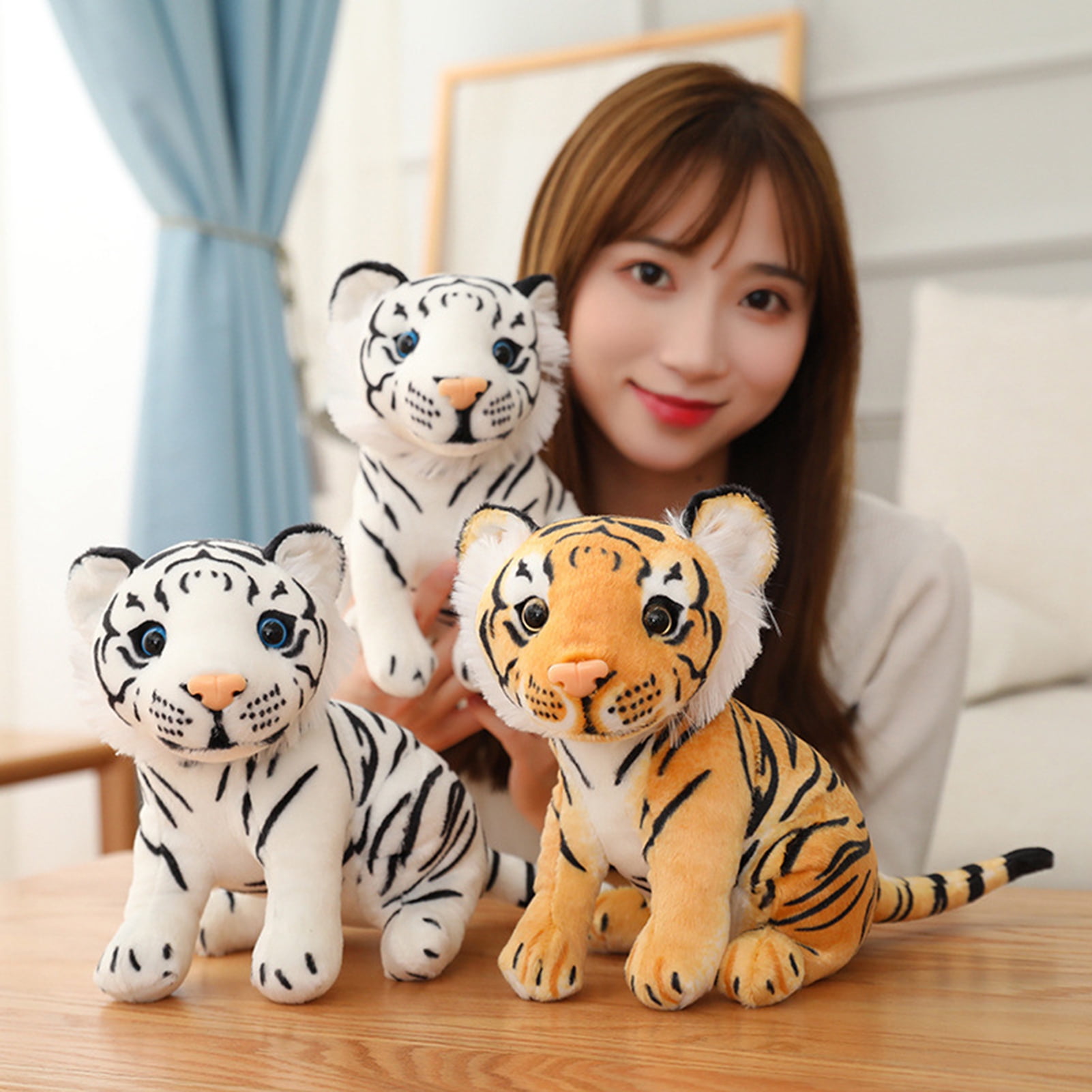 Realistic Tiger Plush Toy Ultra-soft Comfortable Touch Full Stuffed ...