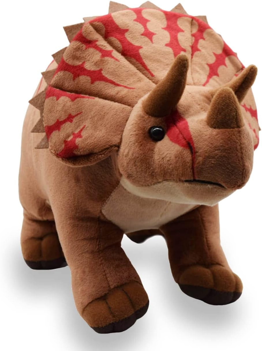 Realistic Triceratops Dinosaur Stuffed Animal Plush Toy, Lifelike ...
