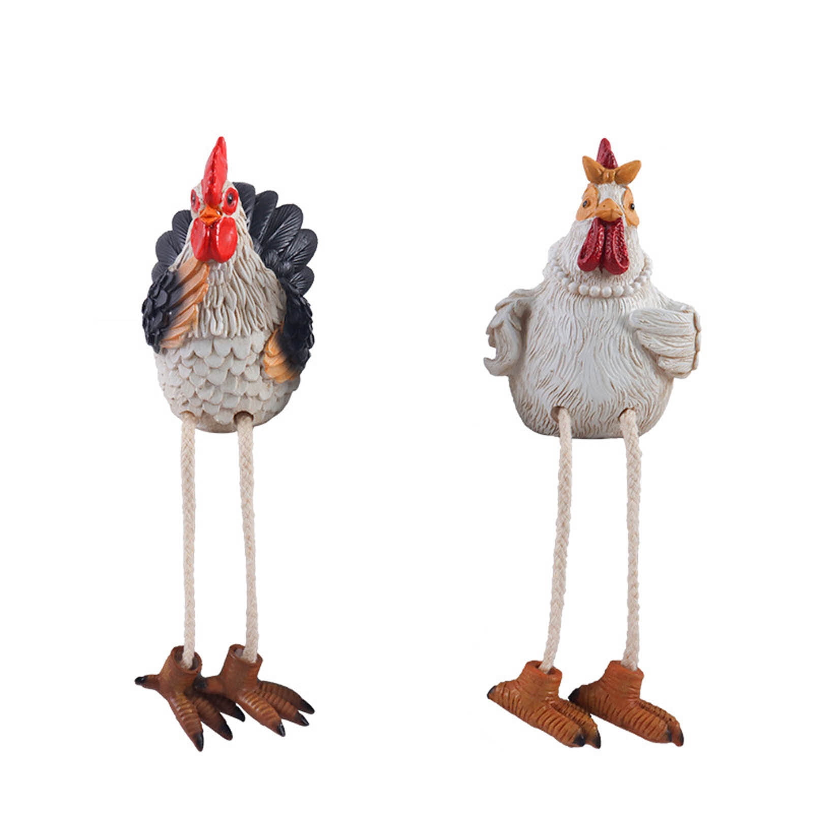 Realistic Turkey Statue with Dangling Legs, 2Pcs Lifelike Sitters ...