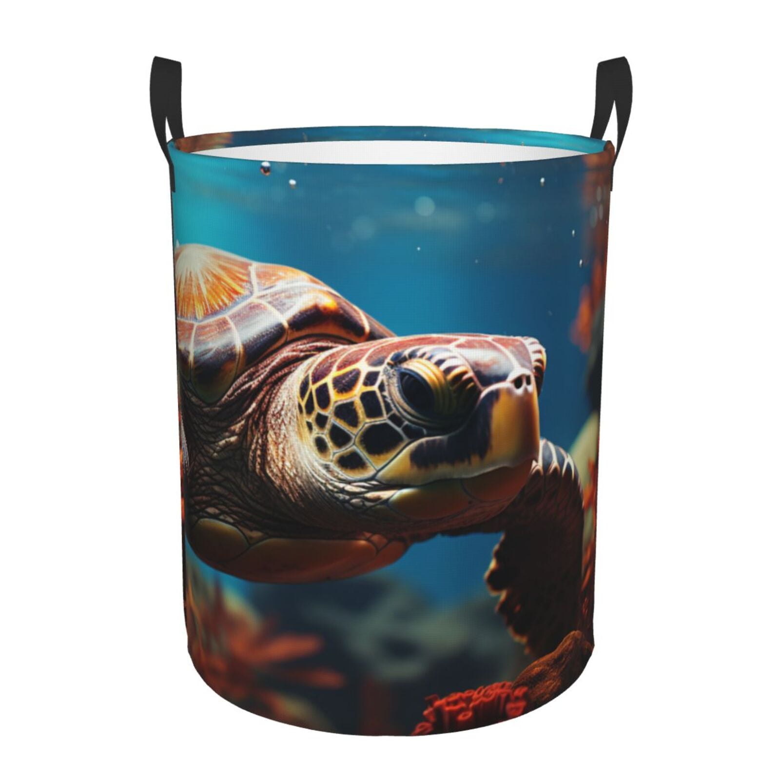 Realistic Turtle Laundry Basket with Handles - Freestanding Laundry ...