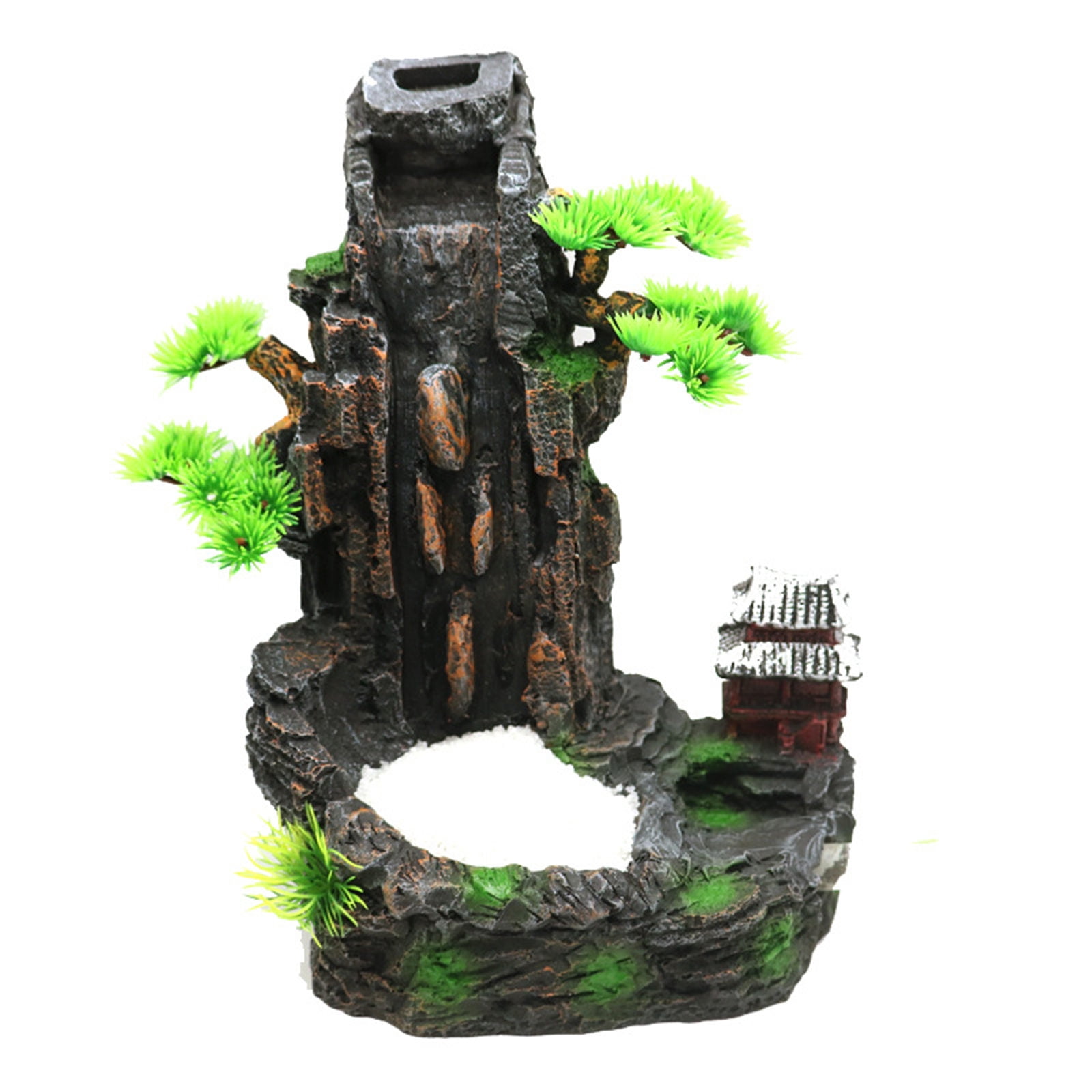 Realistic Waterfall Mountain Resin Decors For Aquariums Fish Tanks ...