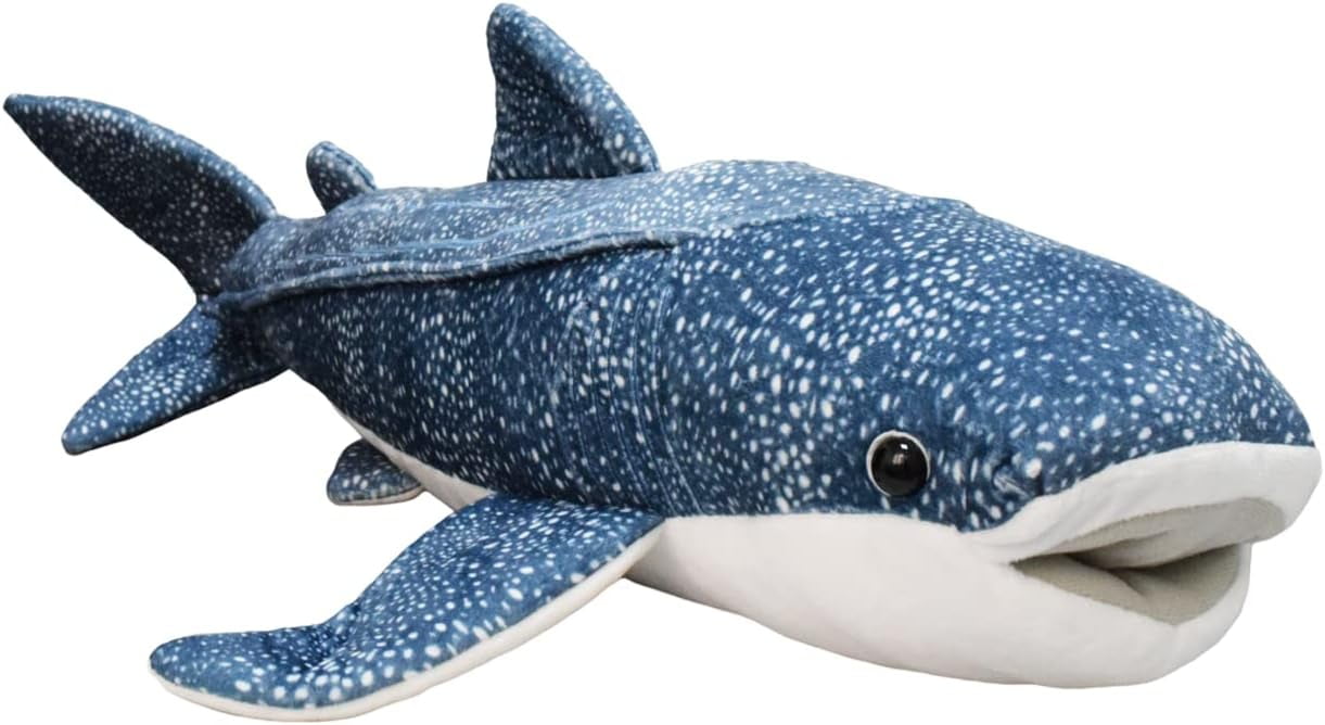 Realistic Whale Shark Stuffed Animal Plush Toy, Lifelike Ocean Animal ...