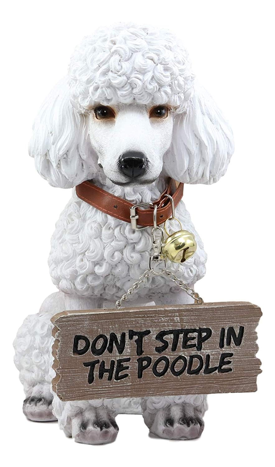 Realistic White French Poodle Dog Fifi Welcome Greeter Statue With ...