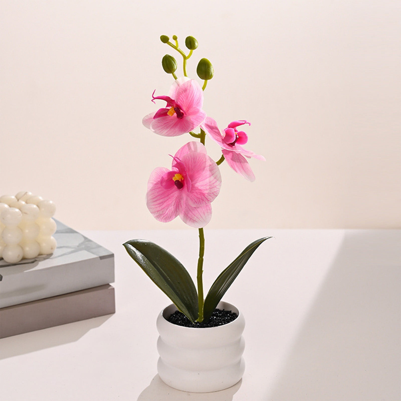 Realistic White Pink Red Yellow Faux Phalaenopsis Orchid Artificial ...