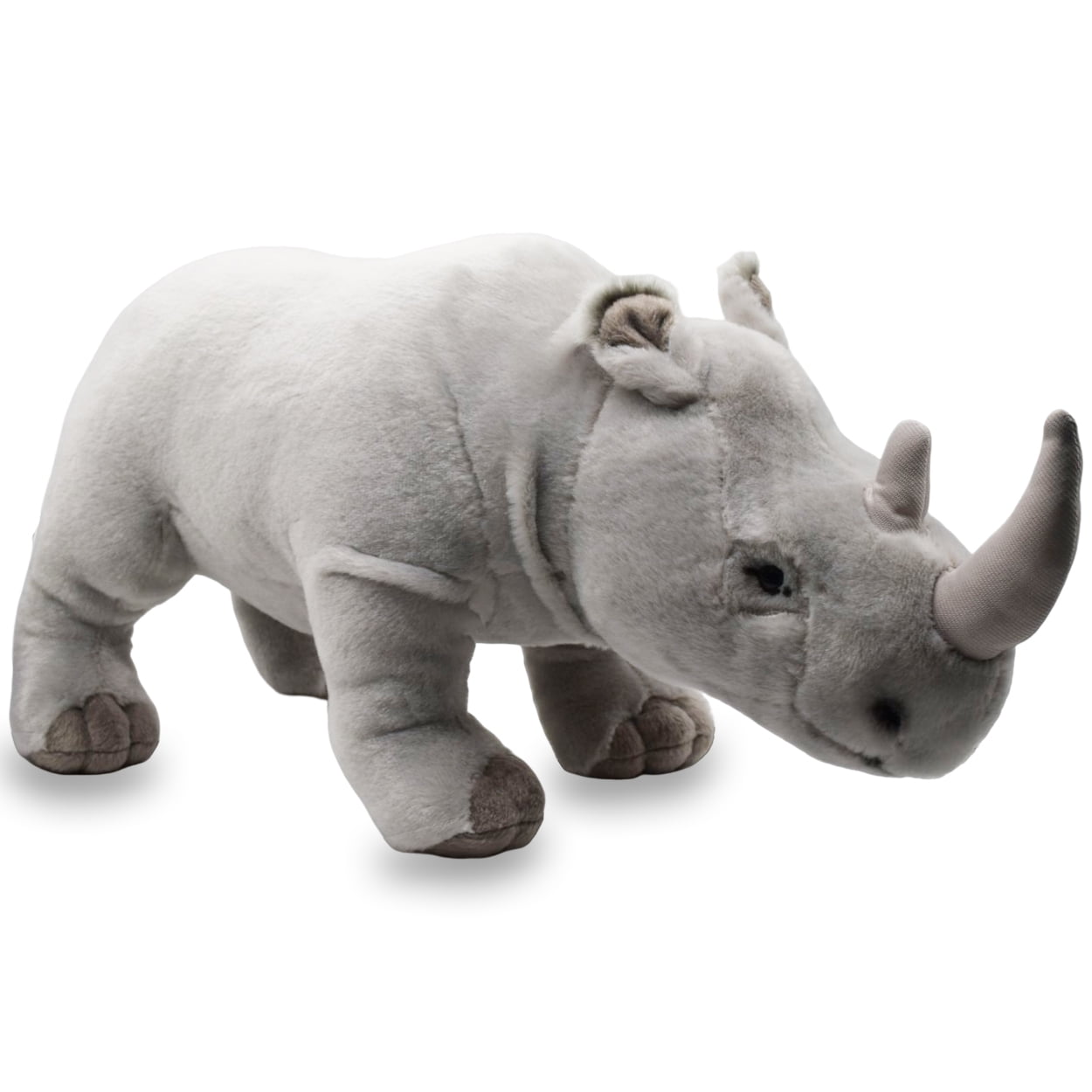 Realistic White Rhinoceros Stuffed Animal Plush Toy, Lifelike Animal ...