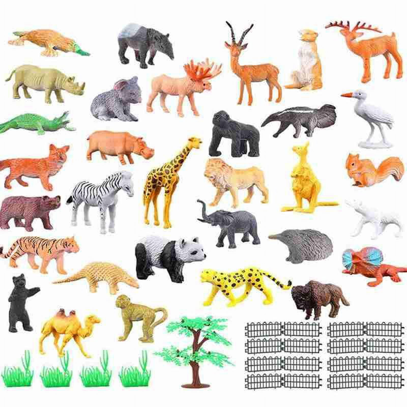 Realistic Wild Plastic Mini Jungle Animals Figure Toys For Childern Set ...