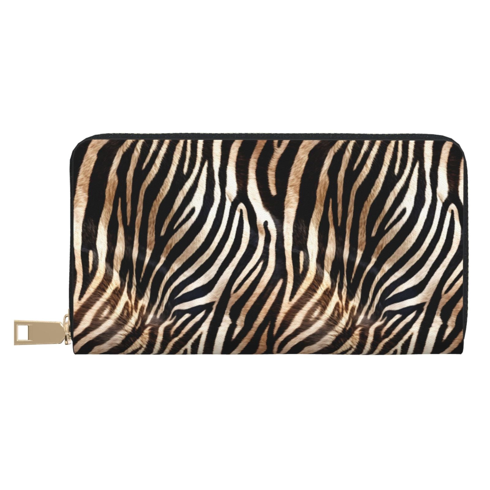 Realistic Zebra print cool Wallet Women, Leather Bifold Multi Card ...
