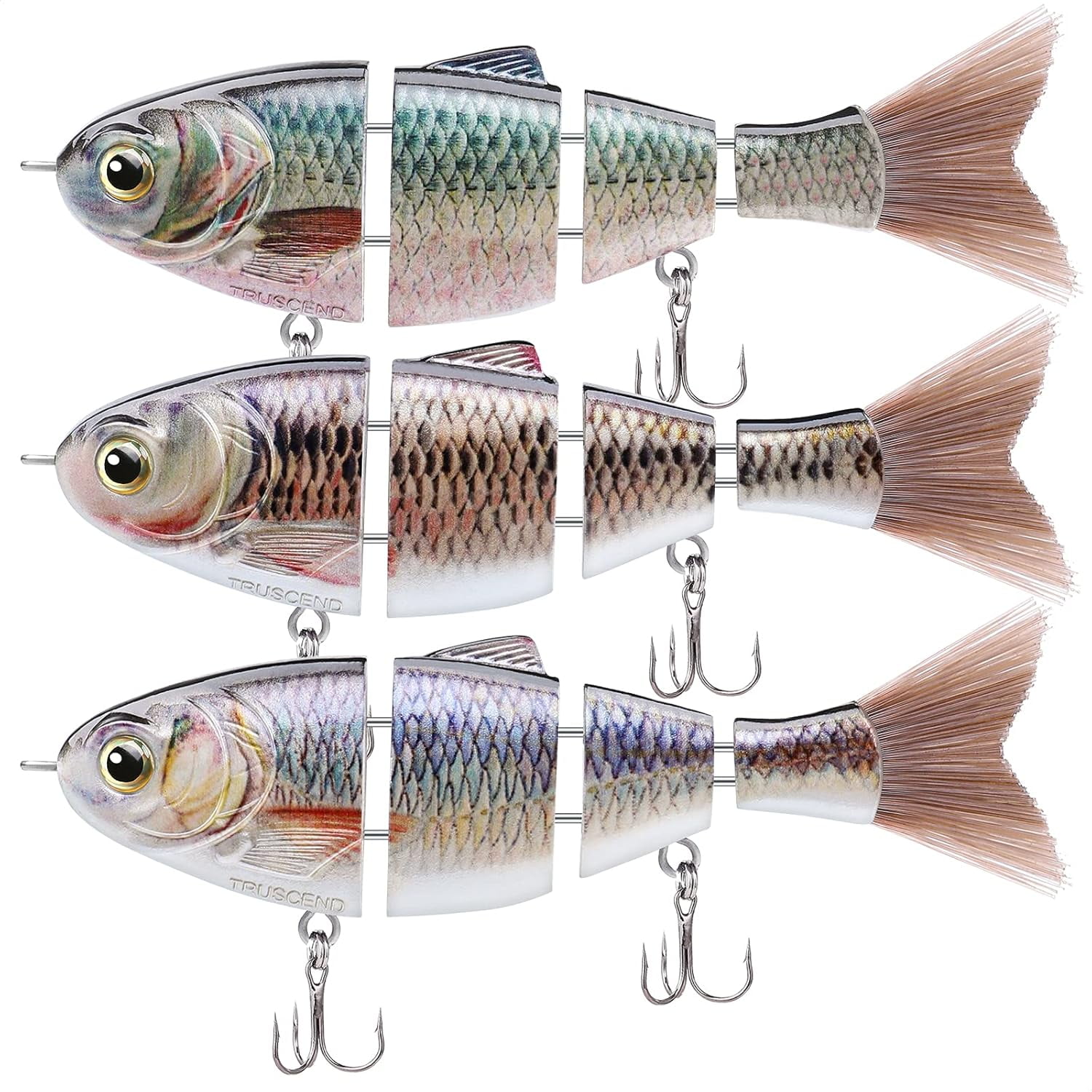 Realistic fish bait for bass, trout, crappie, walleye, pike, bluegill ...