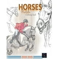 Realistic horses coloring book: adult coloring books animals (Paperback ...