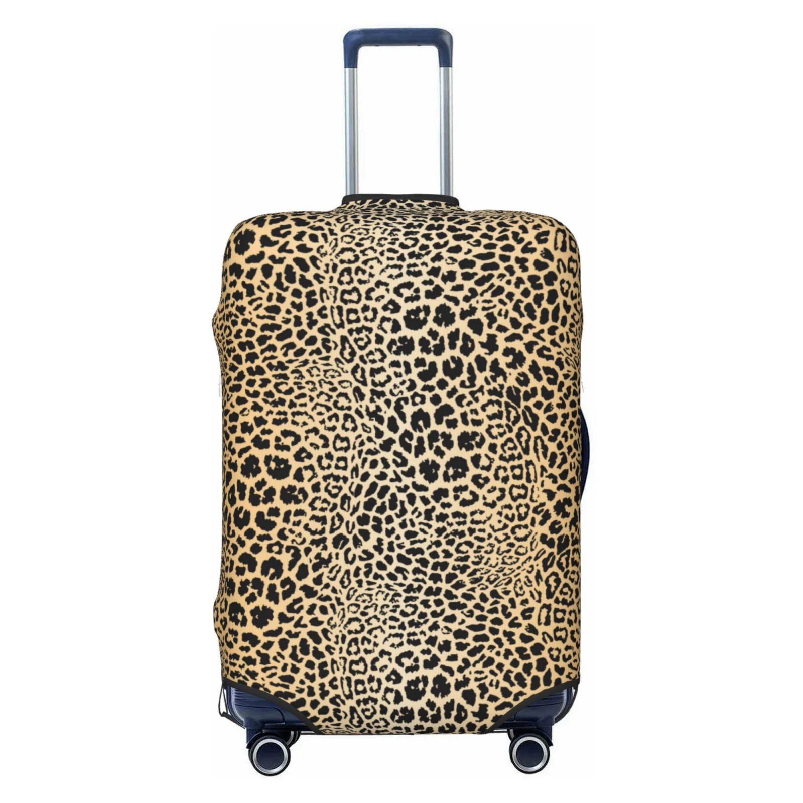 Realistic leopard print beige Luggage Cover for Travel Business Trip ...