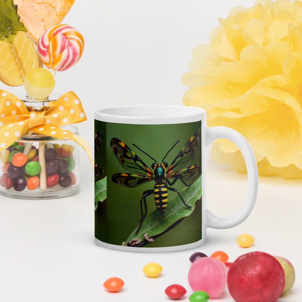 Realistic nature, Green and yellow bug, Nature-inspired, 11 oz mug ...