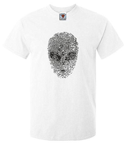 Reality Glitch Men's Alien Face Thumbprint Fingerprint UFO UAP T-Shirt ...