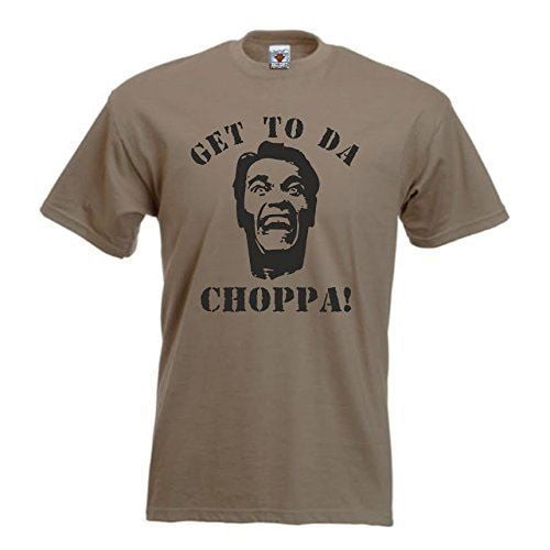 Reality Glitch Men's Get To Da Chopper T-Shirt Classic 80s Movie Retro ...