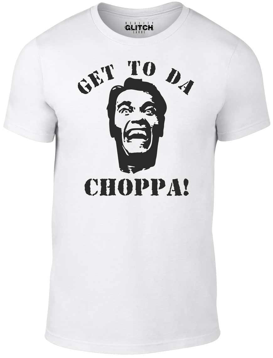 Reality Glitch Men's Get To Da Chopper T-Shirt Classic 80s Movie Retro ...