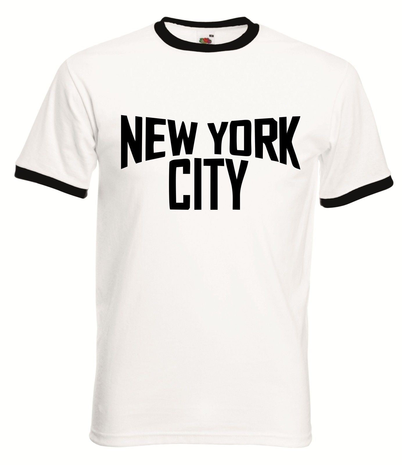Reality Glitch Men's New York City Ringer T-Shirt Iconic Graphic Tee - Walmart.com