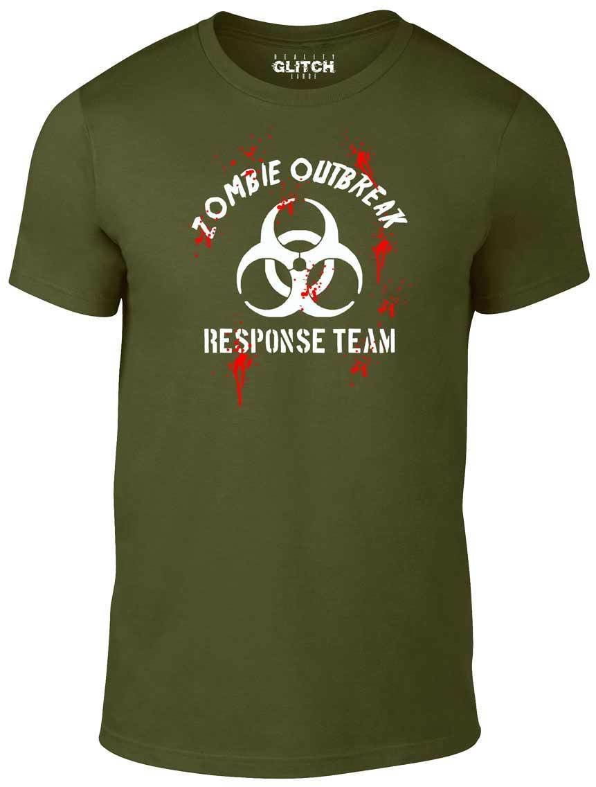Reality Glitch Men's Zombie Outbreak Response T-shirt Apocalypse ...