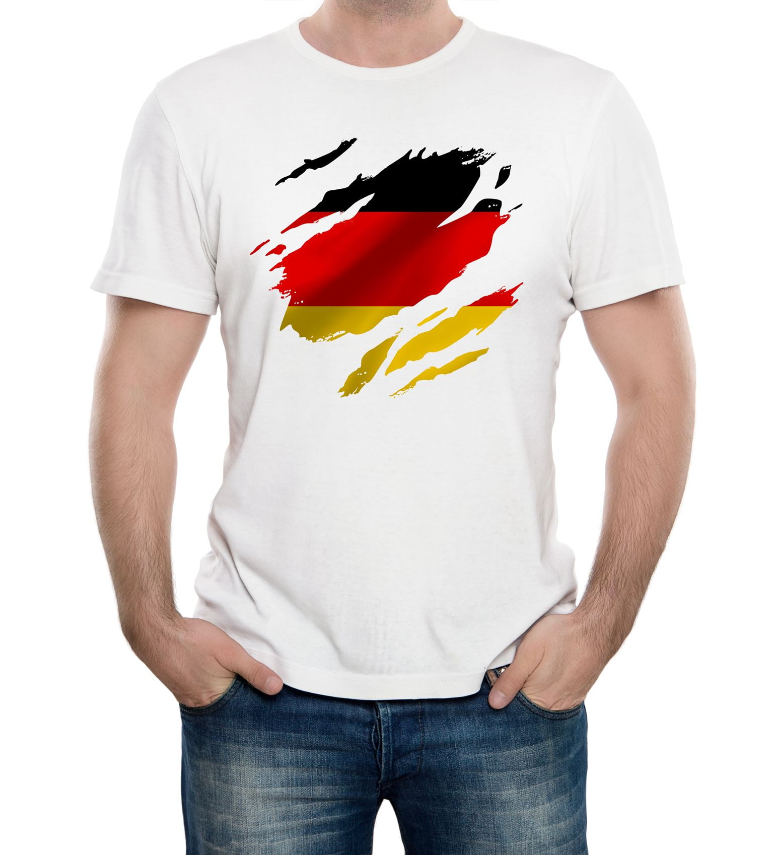 Reality Glitch Torn Germany Flag T-Shirt – Patriotic German Pride Tee ...
