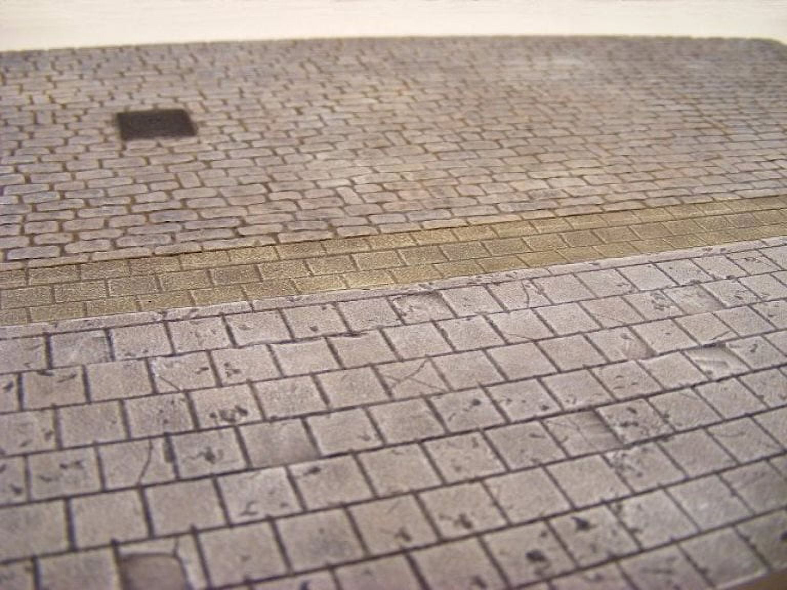 Reality In Scale 1:35 Large CobbleStone Road Section w Sidewalk 29x21cm ...