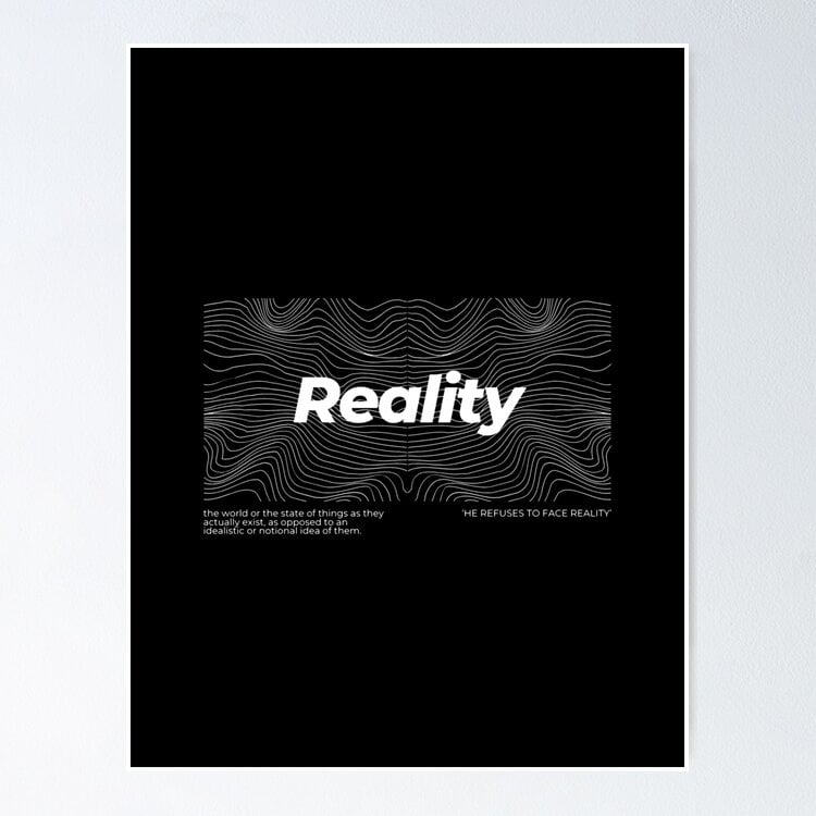 Reality Optical Typography Poster- Unframed Poster | Wall Art | Perfect ...