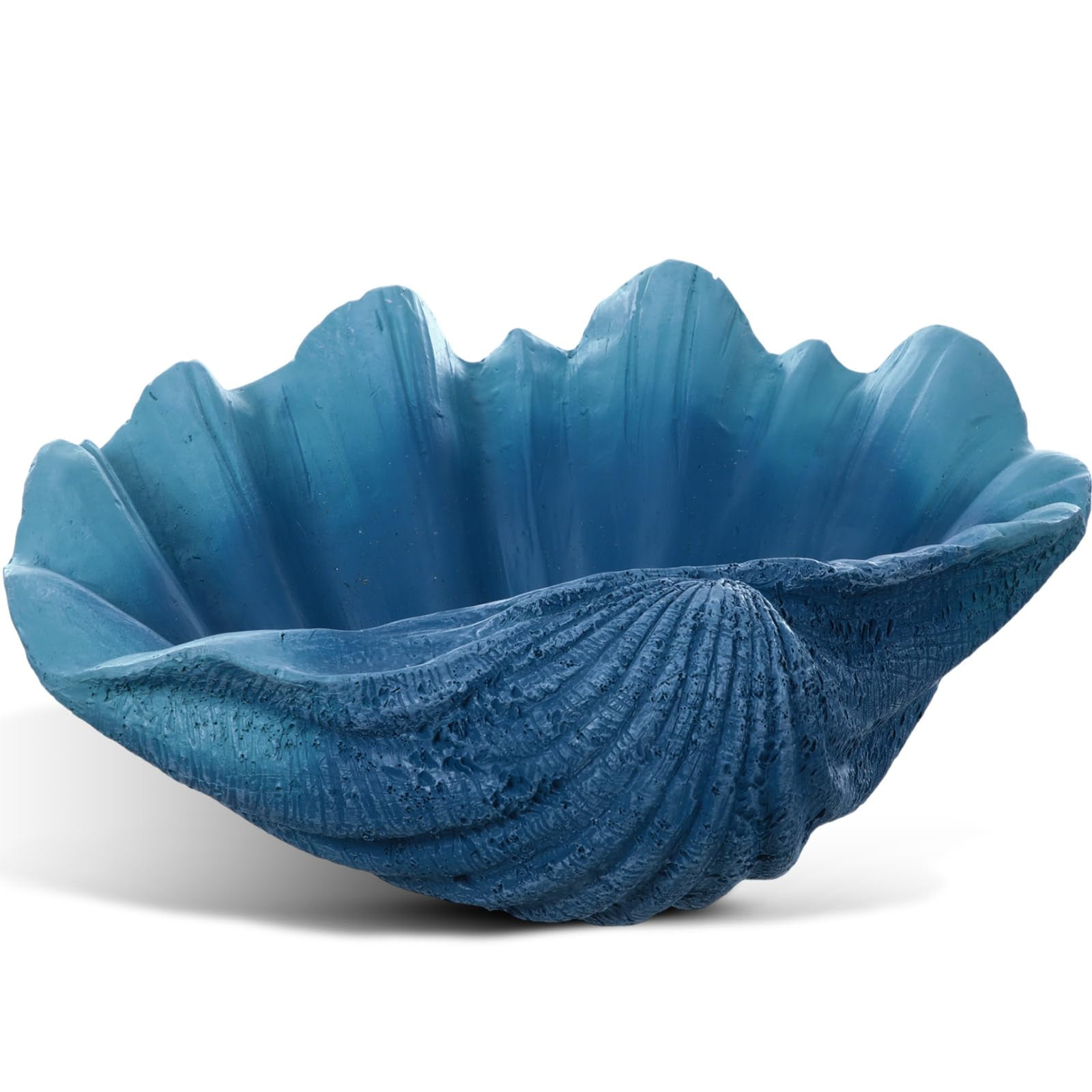 Reallnaive 1 Pack 10 Inch Seashell Decorative Bowl Large Resin Clam ...