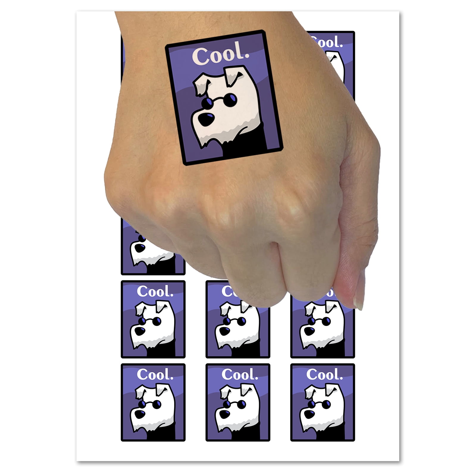 Really Cool Jazz Dog Schnauzer Water Resistant Temporary Tattoo Set ...