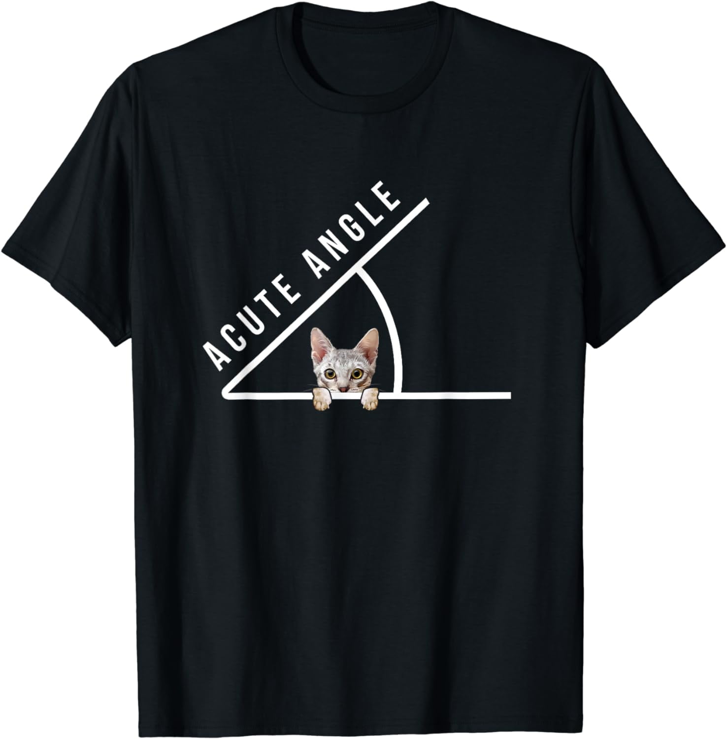 Really Cute Acute Angle Math Cat T-Shirt - Walmart.com