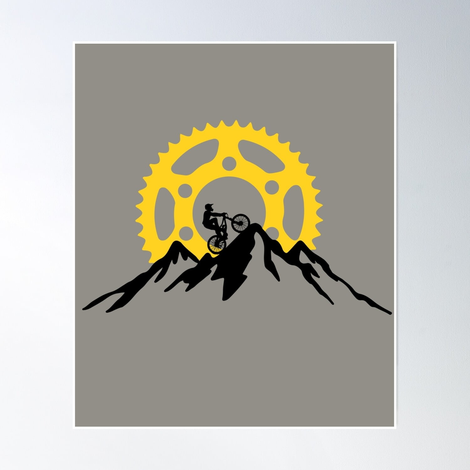 Really Good Ebikes Co. Fearless Mountain Bike Rider Poster Wall Art ...