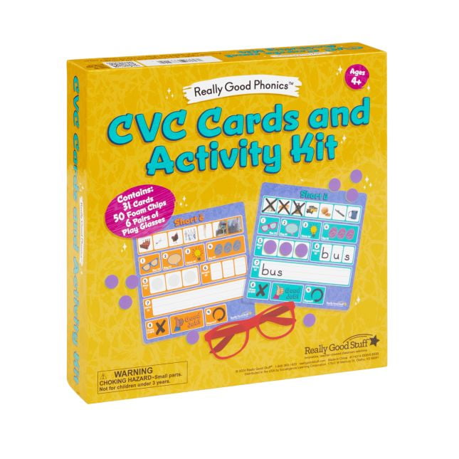 Really Good Phonics CVC Cards and Activity Kit - Walmart.com