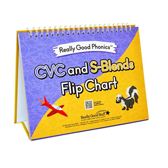 Really Good Phonics Decodable Readers Flip Chart - CVC and S-Blends ...